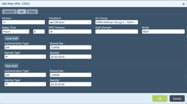 Site-to-Site IPsec VPN between Versa SD-WAN CPE and Cisco - Academy Versa Networks