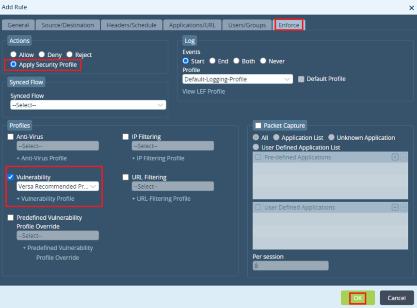 How to enable and verify IPS/IDS profile - Academy Versa Networks