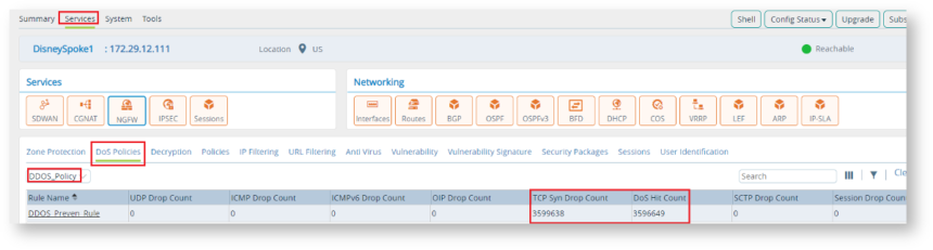 Configure DDOS Protection - Academy Versa Networks