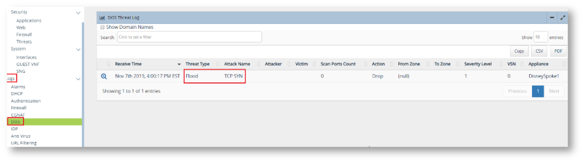 Configure DDOS Protection - Academy Versa Networks