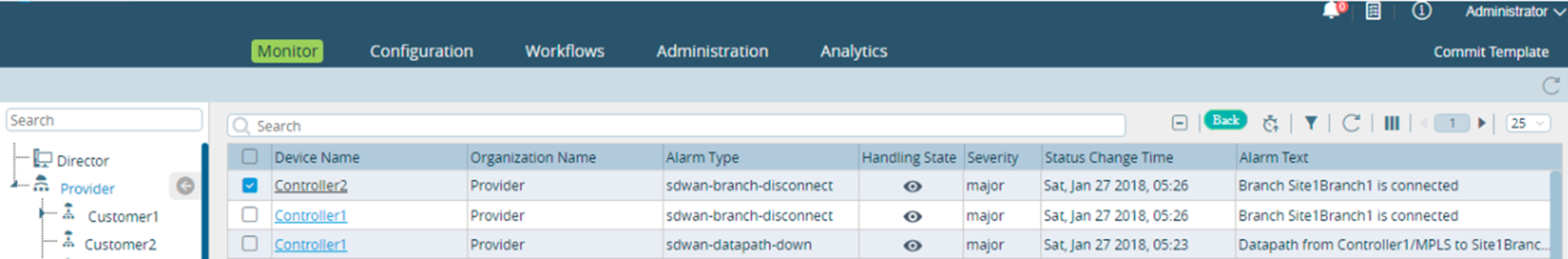 Versa SD-WAN: Monitoring VOS Appliance and Organizations - Academy ...