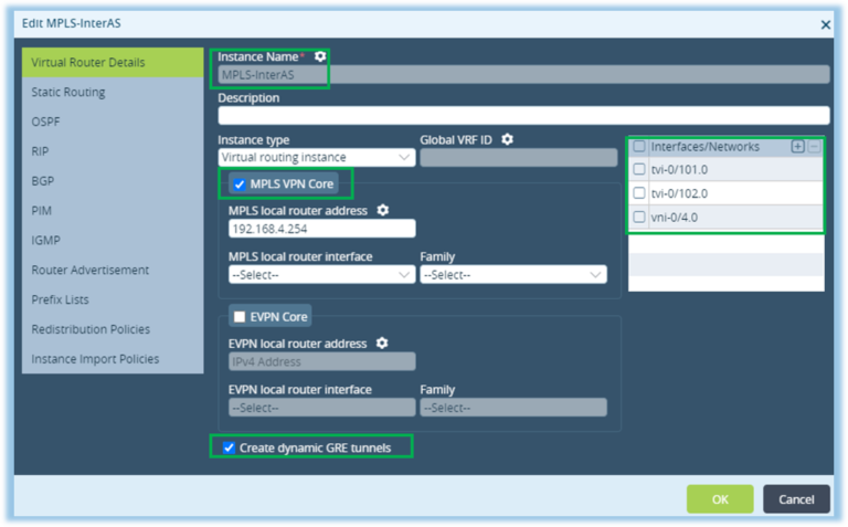 Inter-AS Option B - Academy Versa Networks
