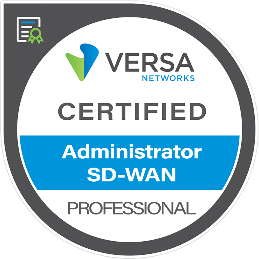 Certification – Versa Certified Administrator – SD-WAN Professional ...