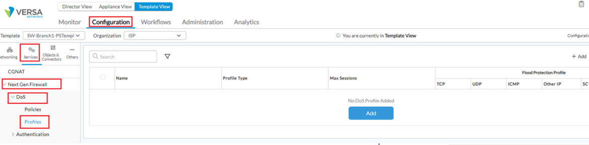 Configure DDOS Protection - Academy Versa Networks