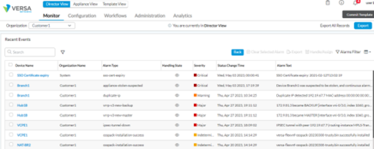 Versa SD-WAN: Monitoring VOS Appliance and Organizations - Academy ...