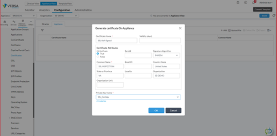 Security – Configure SSL Inspection - Academy Versa Networks