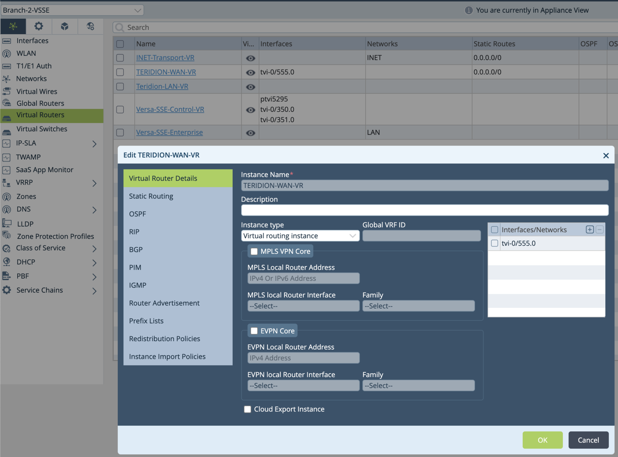 Versa SDWAN – Teridion Integration as SDWAN Underlay - Academy Versa ...