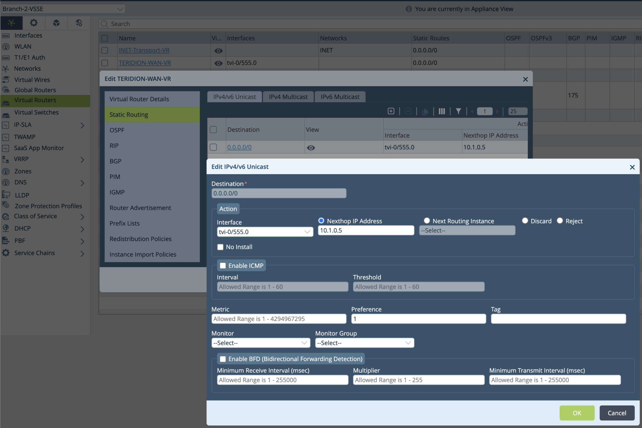 Versa SDWAN – Teridion Integration as SDWAN Underlay - Academy Versa ...