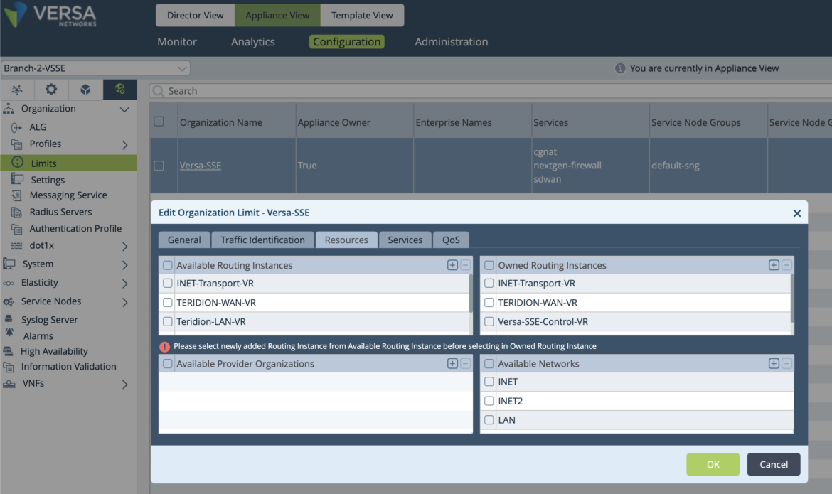 Versa SDWAN – Teridion Integration as SDWAN Underlay - Academy Versa ...