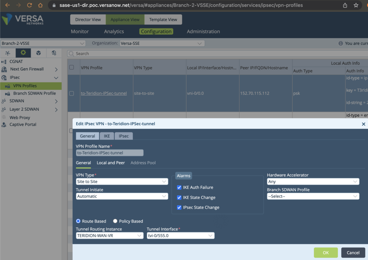 Versa SDWAN – Teridion Integration as SDWAN Underlay - Academy Versa ...