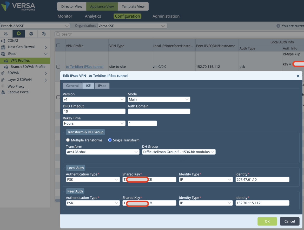 Versa SDWAN – Teridion Integration as SDWAN Underlay - Academy Versa ...