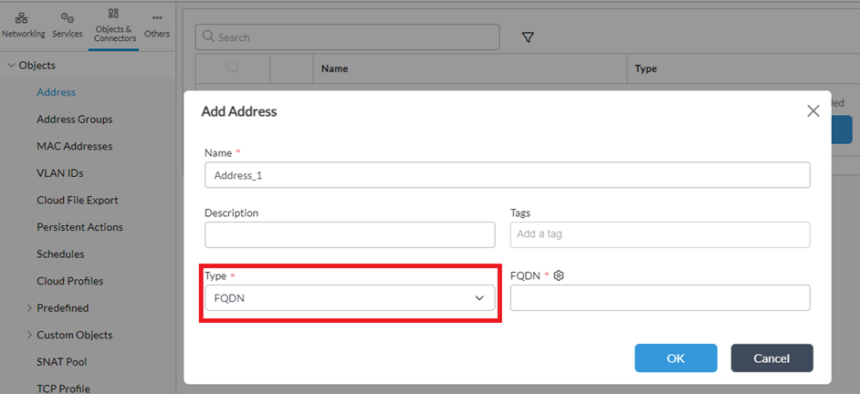 VOS FQDN-Type Address Object Types Overview - Academy Versa Networks