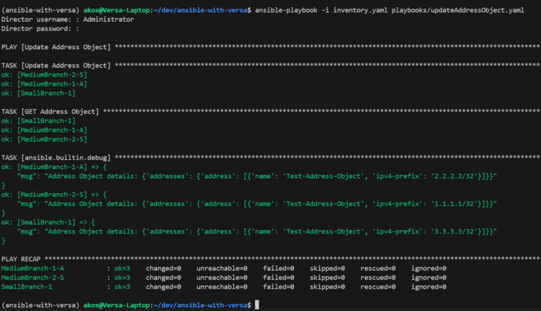 Getting Started with Ansible and Versa - Academy Versa Networks