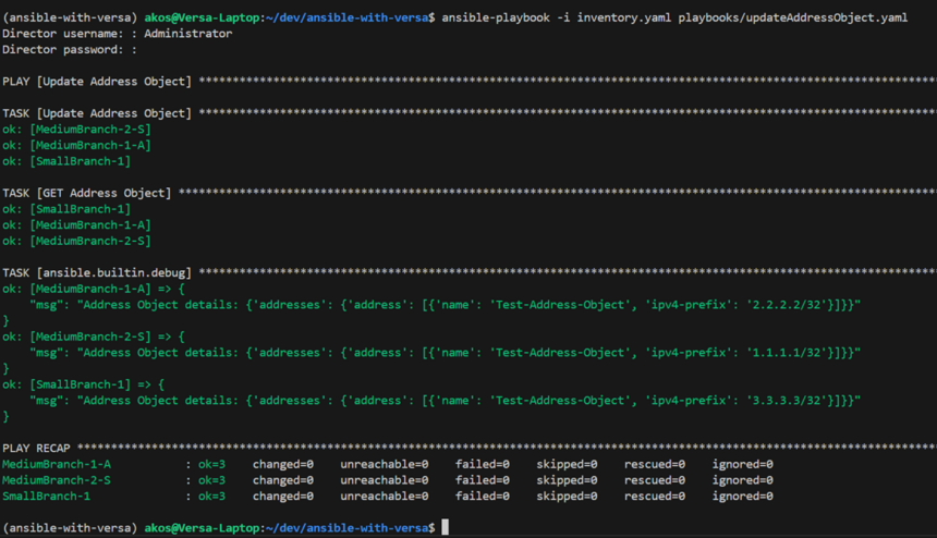 Getting Started with Ansible and Versa - Academy Versa Networks